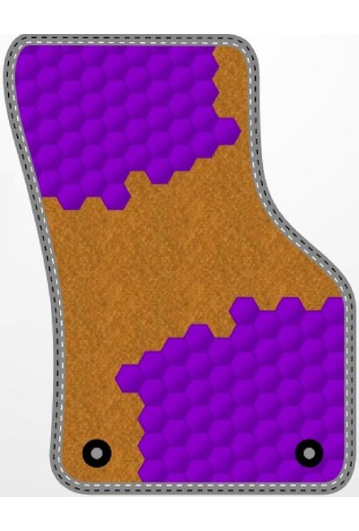 Tegin Seat Altea Xl 2006-2015 Uyumlu Turuncu Halı Mor Desen Gri Kenar Plus Paspas