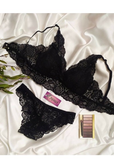 Asel Pamuk Dantel Detaylı Bralet Takım