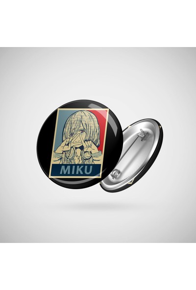 Fizello Go Toubun No Hanayome - Miku Nakano Anime Waifu Gift Rozet