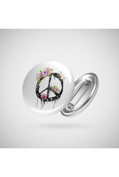 Fizello Peace Sign Rozet Fizello Peace Sign Rozet