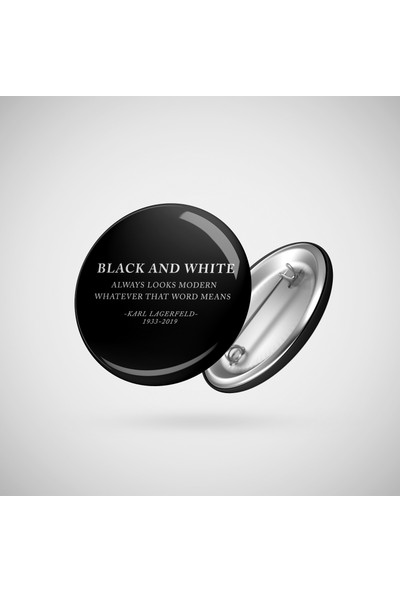 Fizello Black And White - Karl Lagerfeld Rozet Fizello Black And White - Karl Lagerfeld Rozet