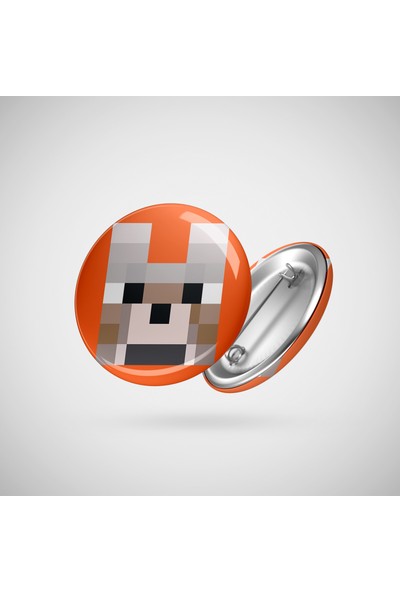 Fizello Minecraft Dog Face Rozet