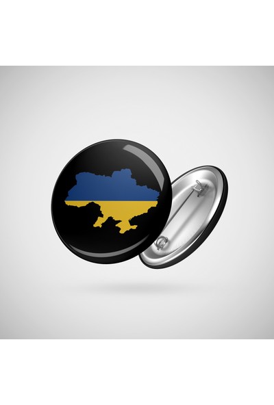 Fizello Ukraine Map Flag Rozet