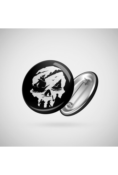 Fizello Sea Of Thieves White Logo Rozet Fizello Sea Of Thieves White Logo Rozet