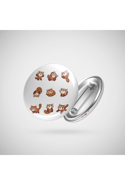 Fizello Many Red Pandas Rozet Fizello Many Red Pandas Rozet