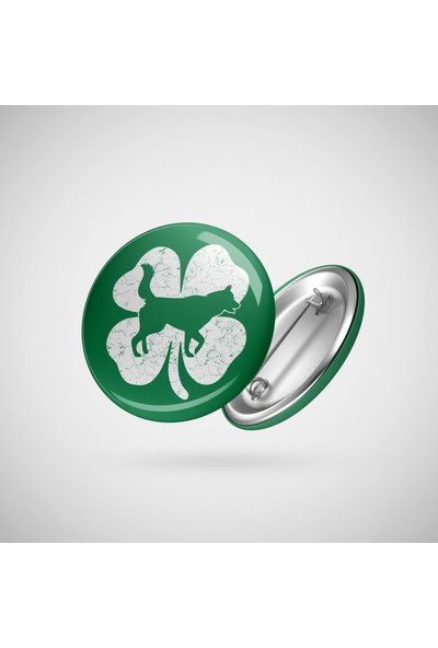 Fizello Irish Siberian Husky St Patricks Day Funny Siberian Husky Dog Rozet