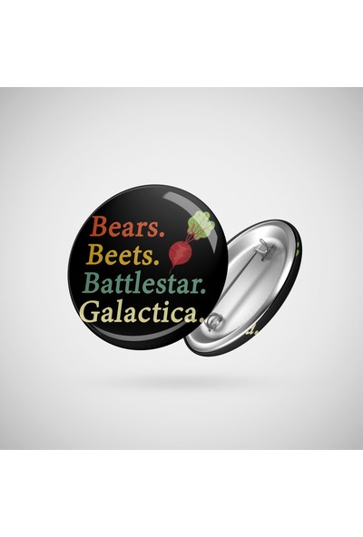 Fizello Bears Beets Battlestar Galactica-The Office-Jim Halpert-Dwight Schrute-Funny Dwight Schrute Rozet