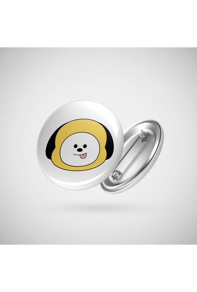 Fizello Bts Army Kpop Gift - Bts BT21 Chimmy Face| Bangtan Rozet Fizello Bts Army Kpop Gift - Bts BT21 Chimmy Face| Bangtan Rozet