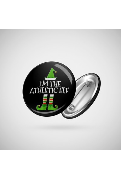 Fizello I'm The Athletic Elf Matching Family Group Christmas Rozet