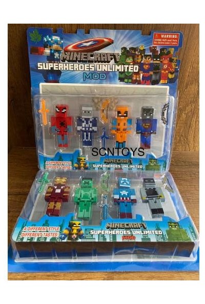 My Bebish Oyuncak 16 Parça Minecraft Set Xmen Spiderman Buz Adam Minecraft Figürleri My Bebish Oyuncak 16 Parça Minecraft Set Xmen Spiderman Buz Adam Minecraft Figürleri
