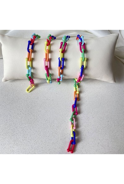 Hobizubi Plastik Zincir - Stres Masaj Zincir 10X17 mm 50 cm