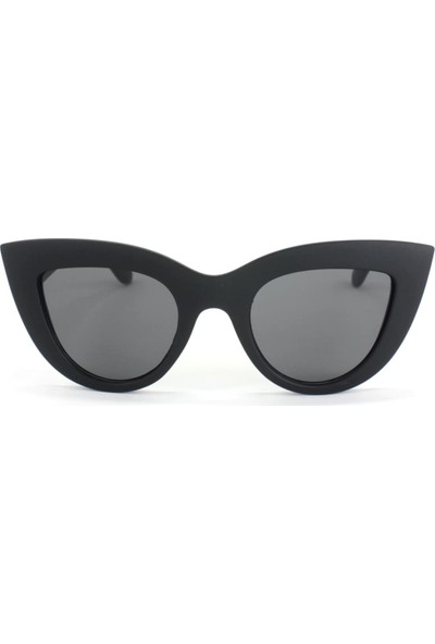 Marmoris Kalın Çerçeveli Tasarım Cat Eye Mat Siyah Bayan Güneş Gözlüğü