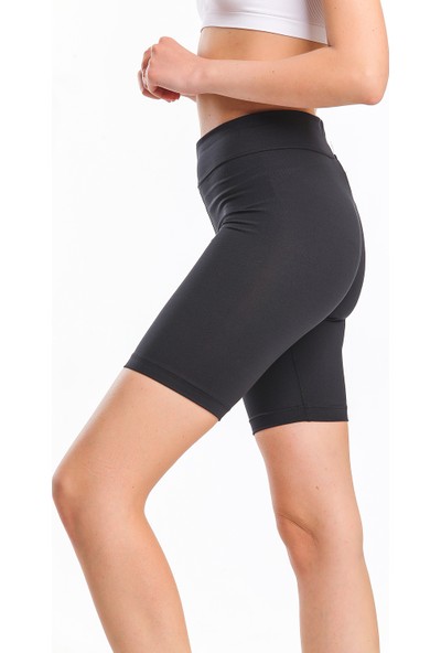 Parypary Toparlayıcı Diz Üstü Kemerli Siyah Tayt