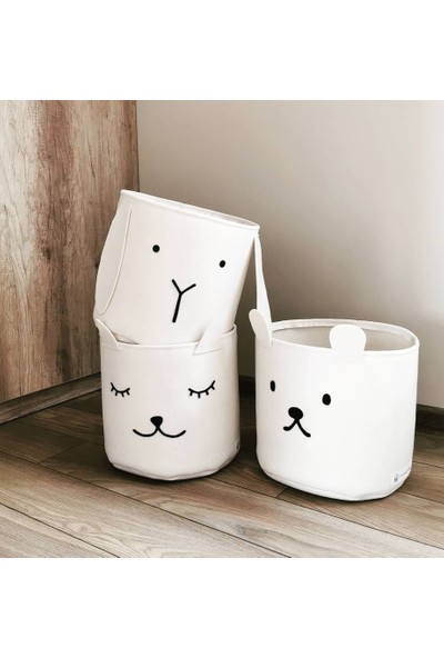 Woll Tasarım Sevimli 3'lü I Bebek ve Çocuk Odası Çamaşır ve Oyuncak Sepet Seti 35X45 cm (Ekru Renk) Woll Tasarım Sevimli 3'lü I Bebek ve Çocuk Odası Çamaşır ve Oyuncak Sepet Seti 35X45 cm (Ekru Renk)