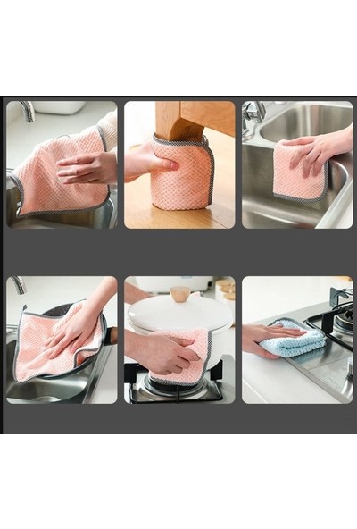 Palmapple Fiber Mutfak Temizlik Bezi Ekstra Emici Isıya Dayanıklı