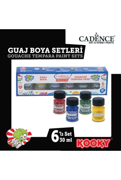 Cadence Kooky Guaj Boya 30ML 6 Lı Set Cadence Kooky Guaj Boya 30ML 6 Lı Set