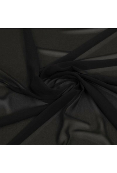 Nadirzade Kumaşçılık Siyah Ipek Şifon Kumaş