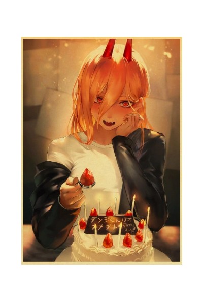 Astr Decor Sıcak Anime Testere Adam Poster