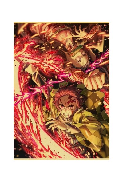 Astr Decor Şeytan Slayer: Kimetsu Hiçbir Yaiba Tanjirou Nezuko Anime Posteri Astr Decor Şeytan Slayer: Kimetsu Hiçbir Yaiba Tanjirou Nezuko Anime Posteri