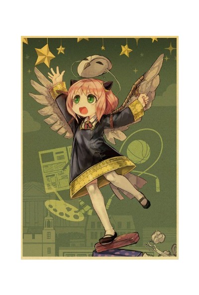 Astr Decor Japon Animesi Casus x Aile Kraft Kağıt Baskılı Duvar Poster