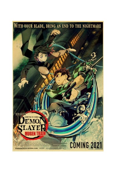 Astr Decor Japon Çizgi Roman Film Iblis Avcısı Mugen Tren Anime Poster Astr Decor Japon Çizgi Roman Film Iblis Avcısı Mugen Tren Anime Poster