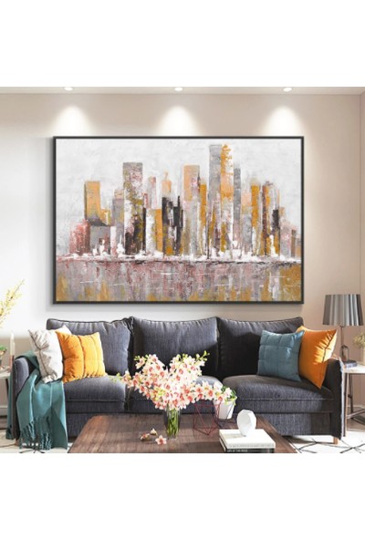 Astr Decor 100% El Yapımı Tuval Üzerine Yağlıboya Tablosu