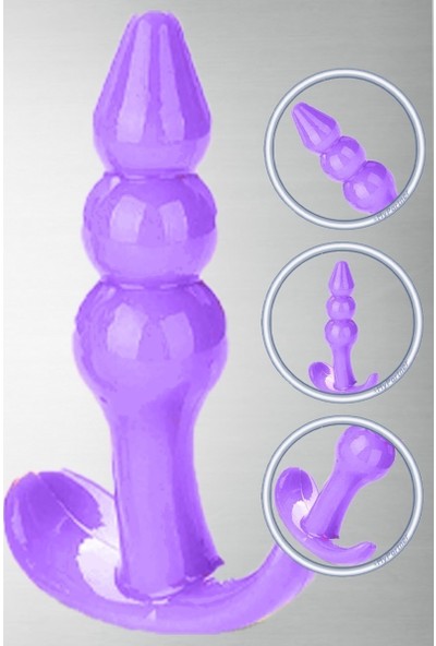 Partner 3 Boğumlu Pürüzsüz Yüzey Lüks Mor Anal Plug Anal Tıkaç Partner 3 Boğumlu Pürüzsüz Yüzey Lüks Mor Anal Plug Anal Tıkaç