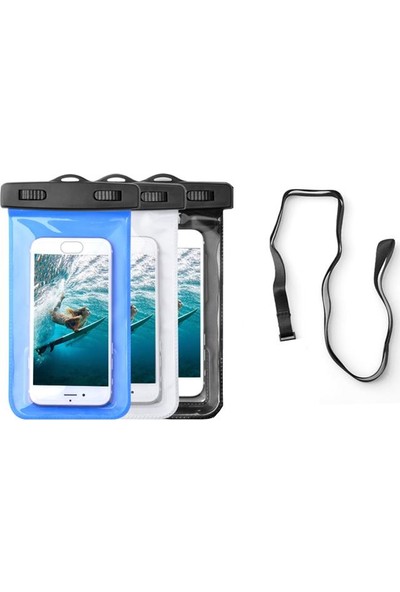 Azemax Su Geçirmez İphone Samsung Telefon Kılıfı Pembe