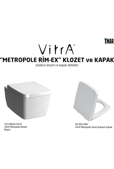 Vitra Metropole Rim-Ex Asma Klozet Takımı Vitra Metropole Rim-Ex Asma Klozet Takımı