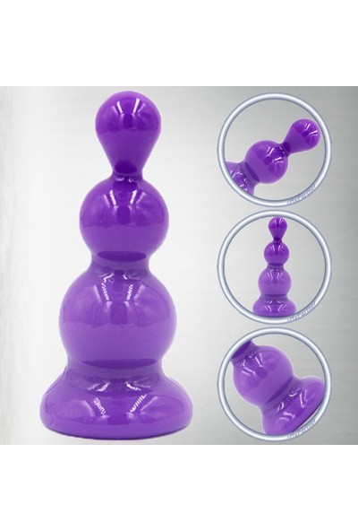 Partner 3 Boğumlu Pürüzsüz Yüzey Lüks Mor anal Plug Tıkaç Partner 3 Boğumlu Pürüzsüz Yüzey Lüks Mor anal Plug Tıkaç