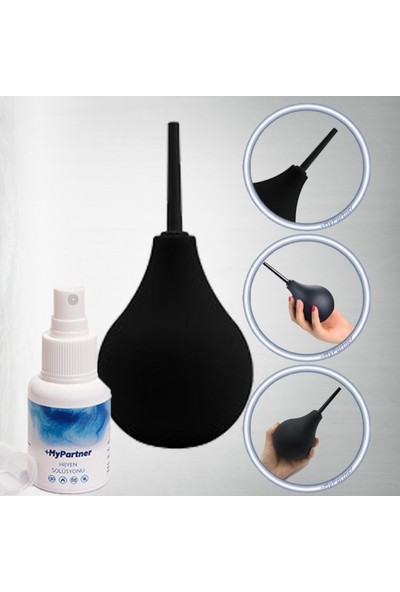 Partner Oval Anal ve Vajinal Temizlime Pompası 89ML + Temizleme Solüsyonu Partner Oval Anal ve Vajinal Temizlime Pompası 89ML + Temizleme Solüsyonu