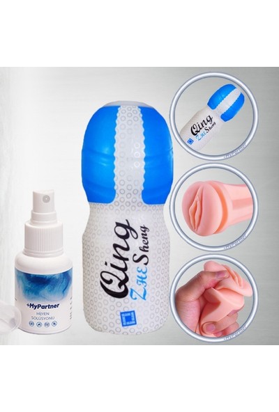 Partner Suni El Vajinası Mastürbatör + Temizleme Solüsyonu