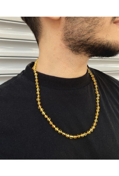 Kevser Antik Tesbih Kehribar Kolye