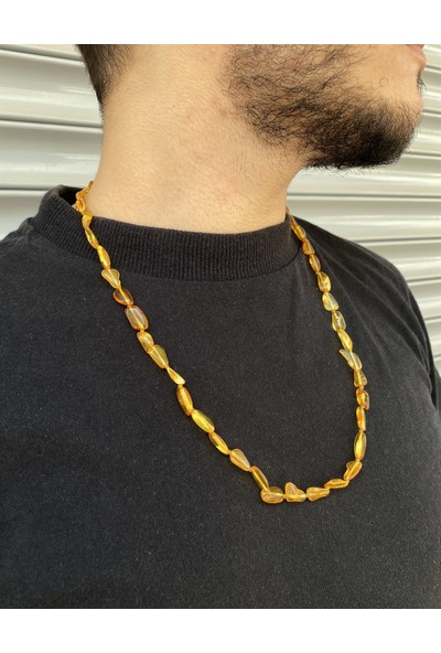 Kevser Antik Tesbih Kehribar Kolye