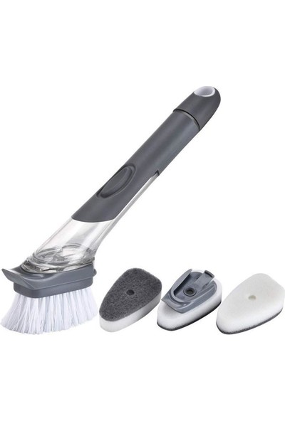 Easyso Deterjan Hazneli 3 Başlıklı Bulaşık Fırçası Easyso Deterjan Hazneli 3 Başlıklı Bulaşık Fırçası