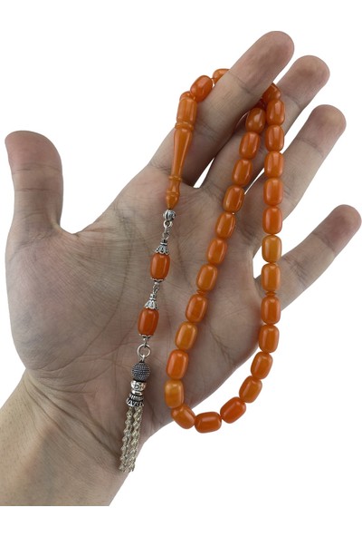 Kevser Antik Tesbih Turunç Sıkma Kehribar Tesbih