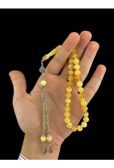 Kevser Antik Tesbih Küre Kesim Damla Kehribar Tesbih