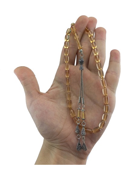 Kevser Antik Tesbih Şeffaf Ateş-I Kehribar