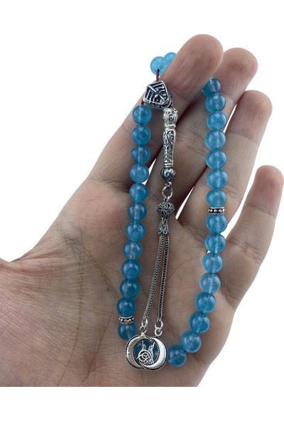 Kevser Antik Tesbih Aquamarine Tesbih