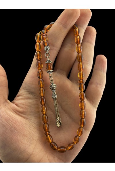 Kevser Antik Tesbih Kum Taneli Damla Kehribar