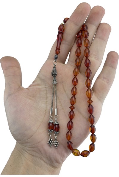 Kevser Antik Tesbih Ateş Kehribar Tesbih