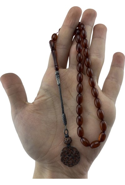 Kevser Antik Tesbih Damarlı Kehribar