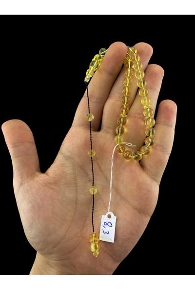 Kevser Antik Tesbih Küre Kesim Damla Kehribar Tesbih