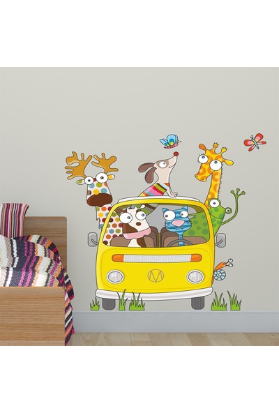 Canvartie Komik Yolculuk Çocuk Odası Duvar Sticker