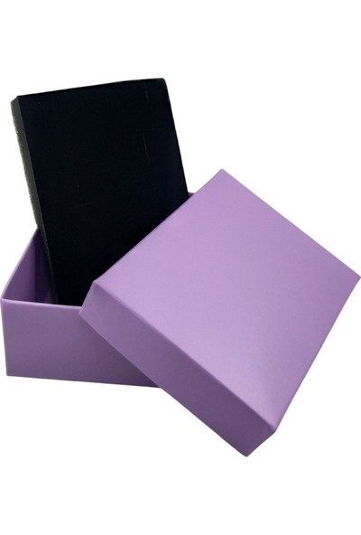 Özer Kutu Lila Karton Kolye & Mini Set Kutusu (Içi Süngerli) 24'lü Paket