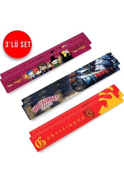 Gifi Harry Potter - Gryffindor Tasarım Cetvel 30 cm 3'lü Gifi Harry Potter - Gryffindor Tasarım Cetvel 30 cm 3'lü