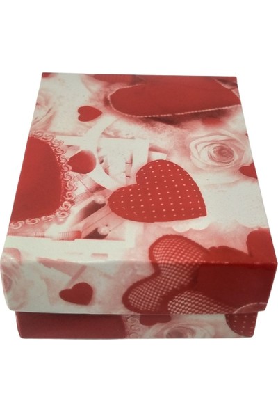 Özer Kutu Kalp Karton Kolye & Mini Set Kutusu (Içi Süngerli) 24'lü Paket