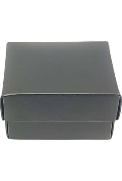 Özer Kutu Siyah Karton Yüzük Kutusu (Içi Süngerli) 50 Li Paket