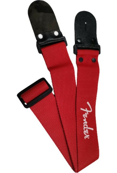 Fender Gitar Askısı Kırmızı Renk (Kayış) Bütün Enstrümanlara Uyum