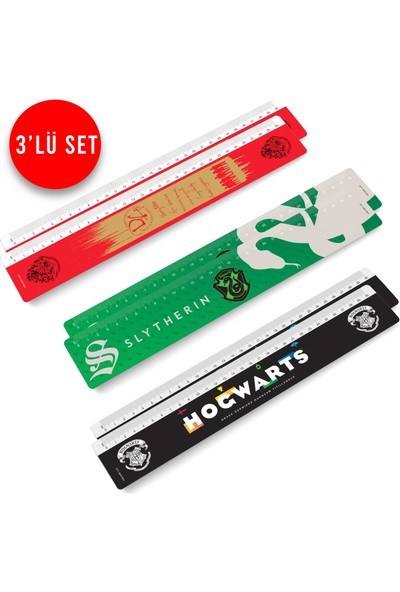 Gifi Harry Potter - Slytherin Tasarım Cetvel 30 cm 3'lü Gifi Harry Potter - Slytherin Tasarım Cetvel 30 cm 3'lü
